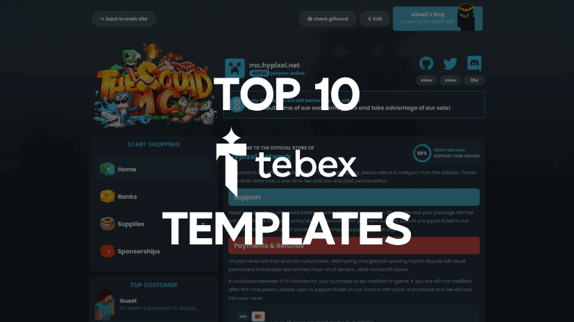 Top 5 Tebex Templates in 2025 | Qseek